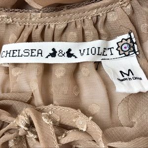 Chelsea & Violet | Tops | Chelsea Violet Long Sleeve Sheer Peplum Top ...